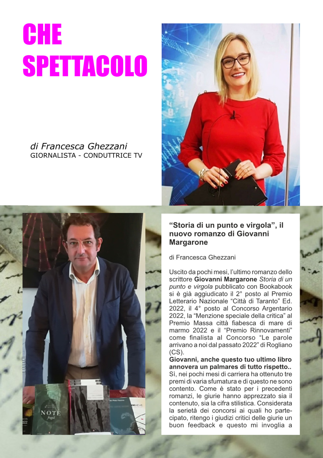 RASSEGNA STAMPA: INTERVISTA SU “SPAZIO DEMO MAGAZINE” di Febbraio 2023 ...